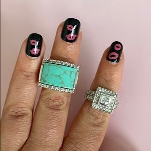 Jewelry | Two Piece Bundle Of Fashion Rings Both Size 7 | Poshmark